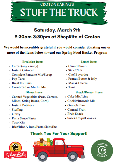 Croton Community Calendar: February 28th Edition | Croton-on-Hudson NY